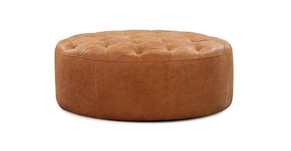 Turin Leather Ottoman