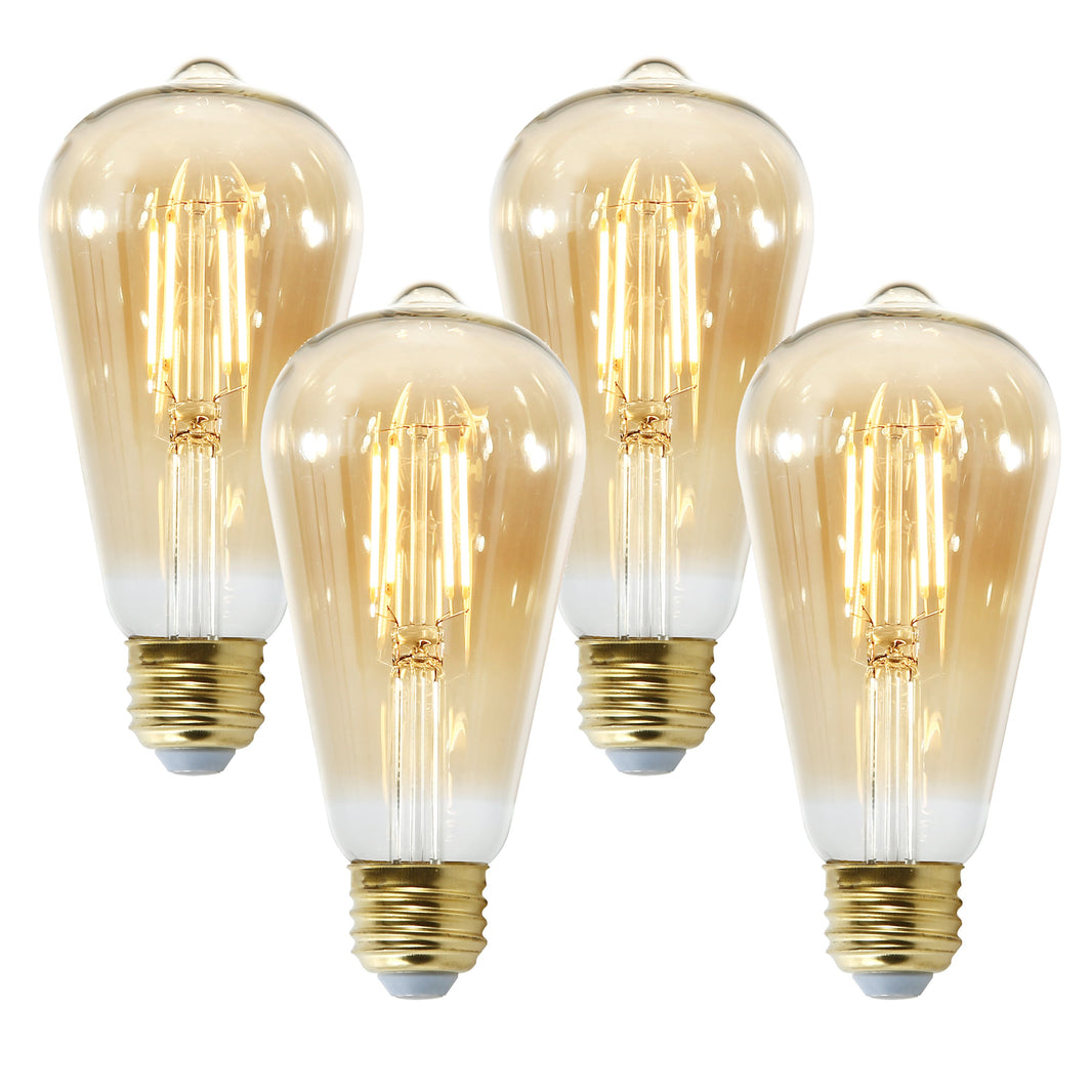 Holland ST21 Amber LED Vintage Filament Light Bulb